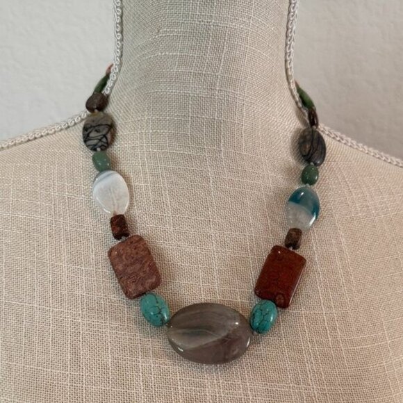Artisan | Jewelry | Polished Agate Stone Necklace | Poshmark